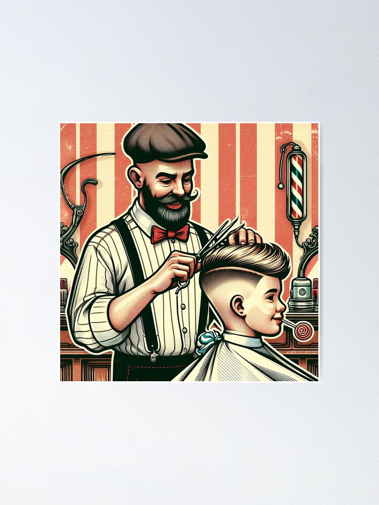 "Barbero Man" Poster for Sale by MarElfArtelier | Redbubble
