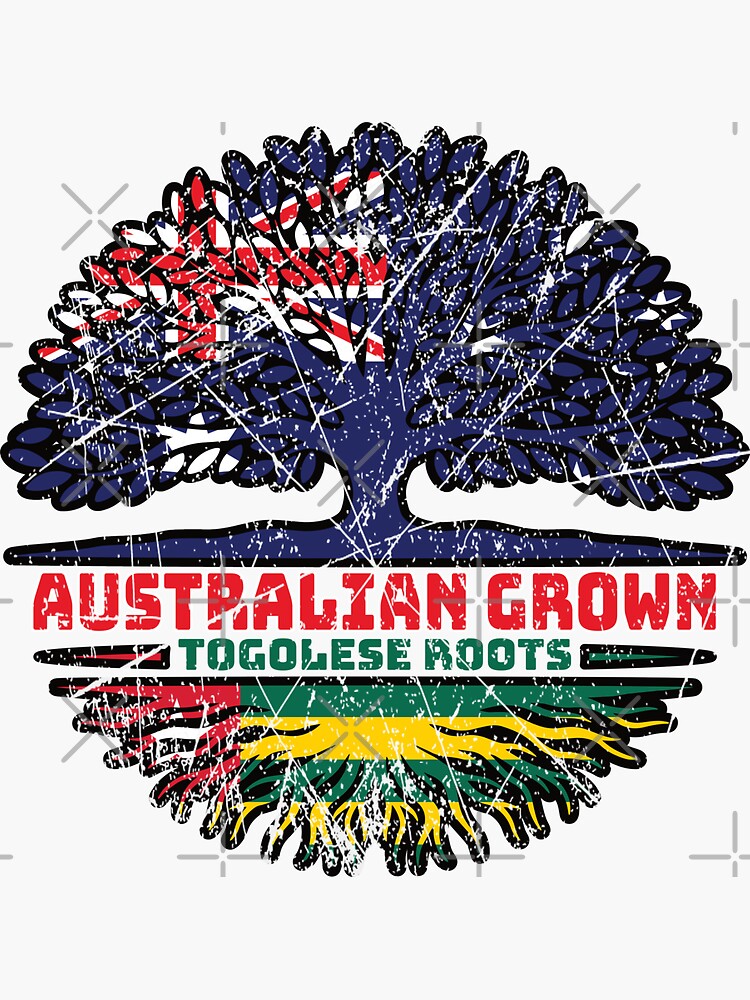 "Togo Togolese Australian Australia Tree Roots Flag" Sticker for Sale ...