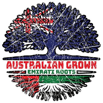 "United Arab Emirates Emirati Australian Australia Tree Roots Flag ...