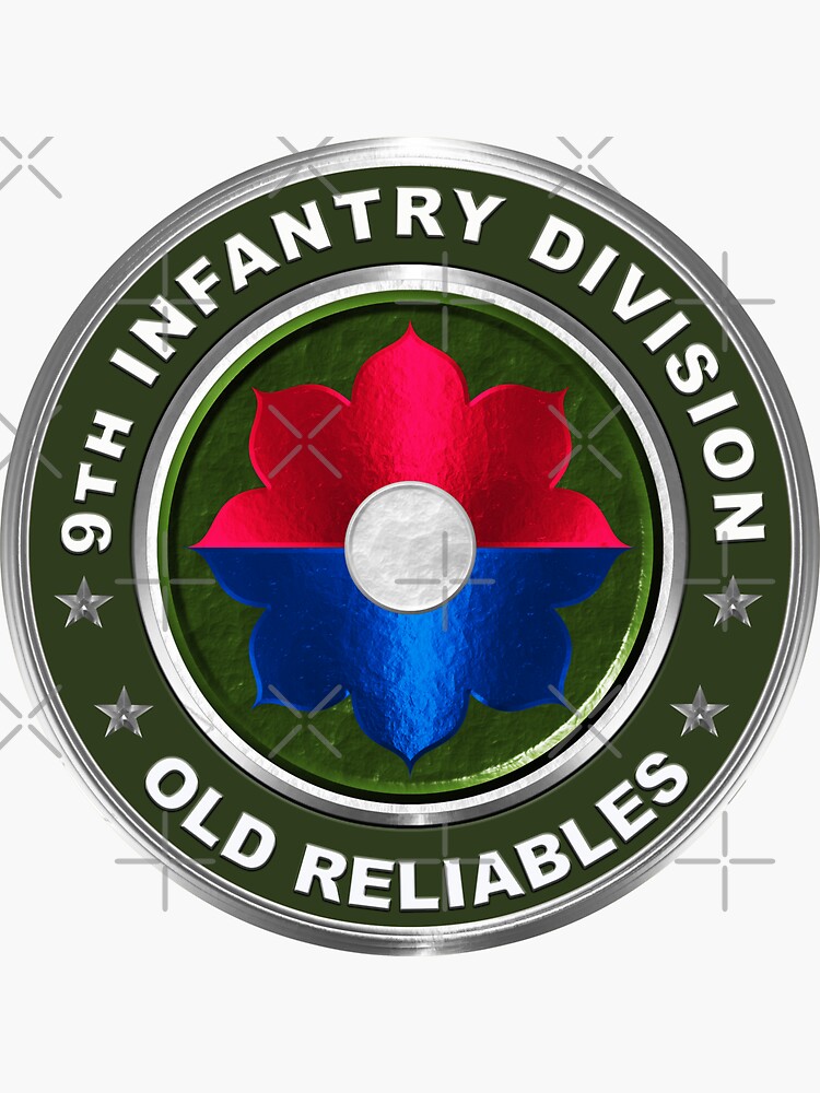 "9th Infantry Division Veteran" Sticker for Sale by SoldierAlways ...