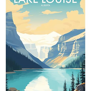 "LAKE LOUISE Traditional Travel Poster" Sticker for Sale by ...