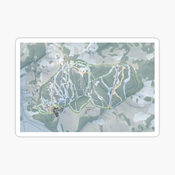 "Beaver Mountain Resort Trail Map" Sticker for Sale by mapsynergy ...
