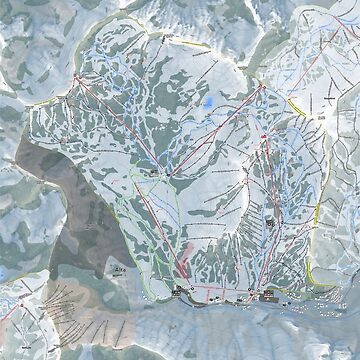 "Alta Ski Resort Trail Map" Poster for Sale by mapsynergy | Redbubble