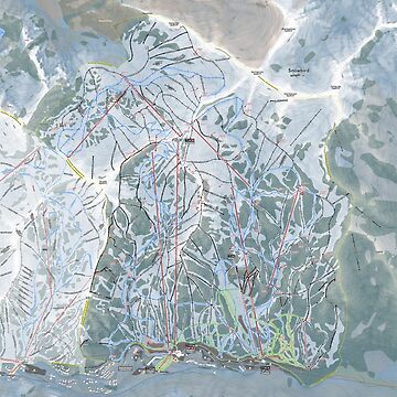 "Snowbird Resort Trail Map" Poster for Sale by mapsynergy | Redbubble