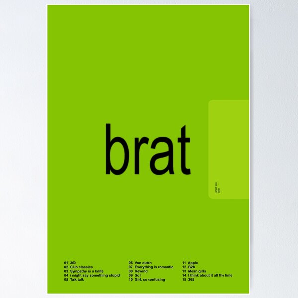 "charli xcx brat" Poster for Sale by aalb1n | Redbubble