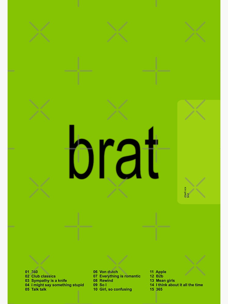 "charli xcx brat" Sticker for Sale by aalb1n | Redbubble