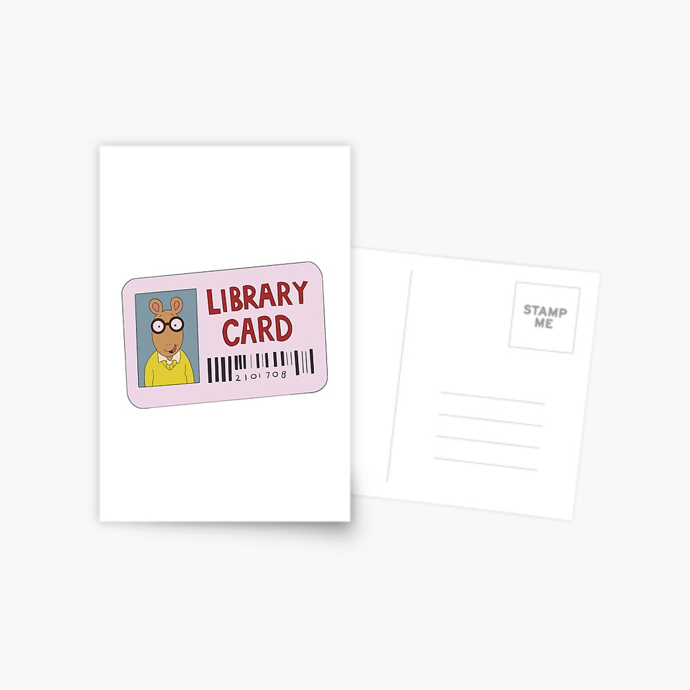 "Arthur Library Card" Sticker for Sale by cml-stickers | Redbubble