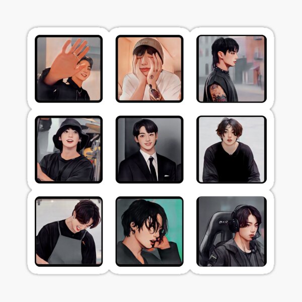 "Jungkook BTS Cartoon Merchandise" Sticker for Sale by RandomlyPopUps ...