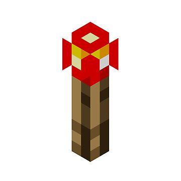 "Redstone Torch Block Minecraft Block Icon" Sticker for Sale by ...