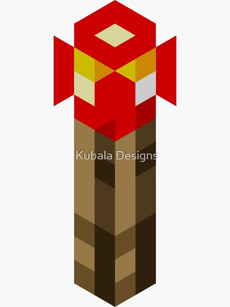 "Redstone Torch Block Minecraft Block Icon" Sticker for Sale by ...