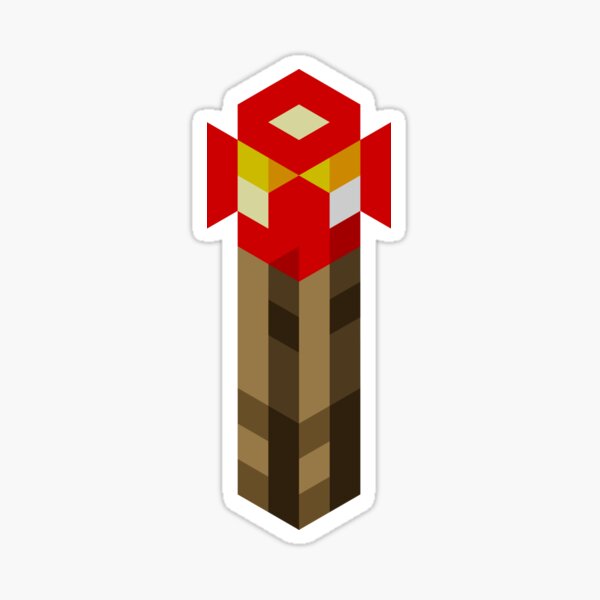 "Redstone Torch Block Minecraft Block Icon" Sticker for Sale by ...