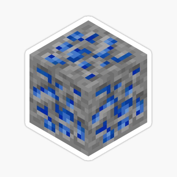 "Lapiz Ore Block Minecraft Block Icon" Sticker for Sale by Kubala ...