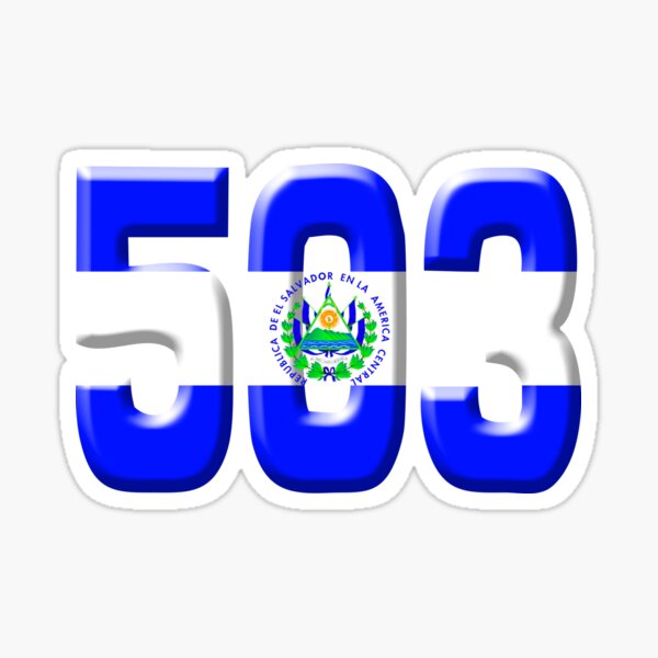 "El Salvador 503" Sticker by Salvatienda | Redbubble