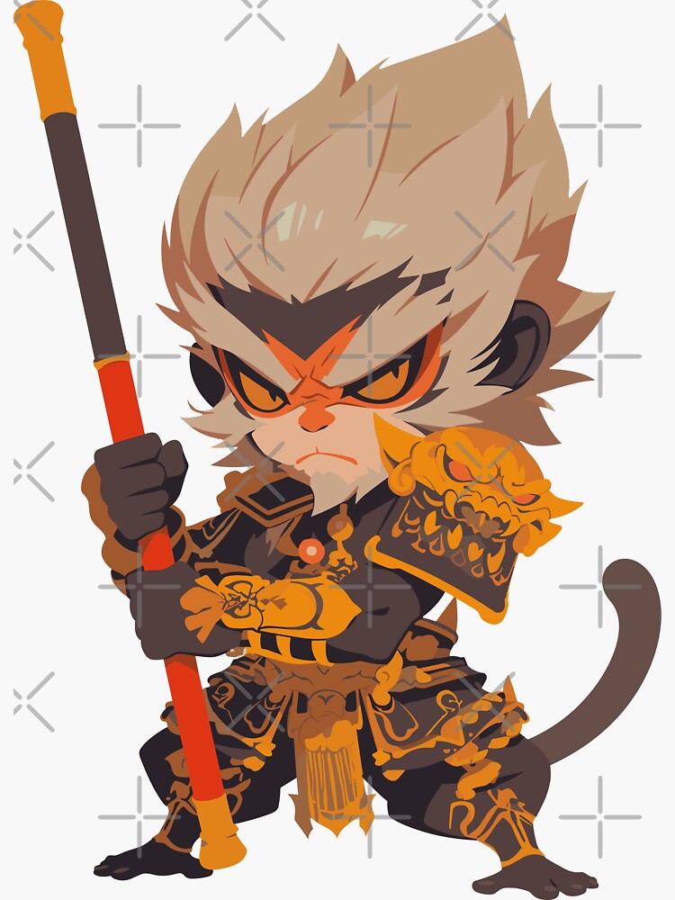 "Black Myth Wukong Chibi Fanart" Sticker for Sale by universepod ...