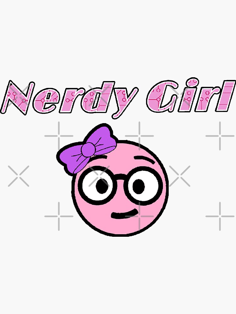 "Nerdy Nerd Girl Emoji" Sticker for Sale by nopemom | Redbubble