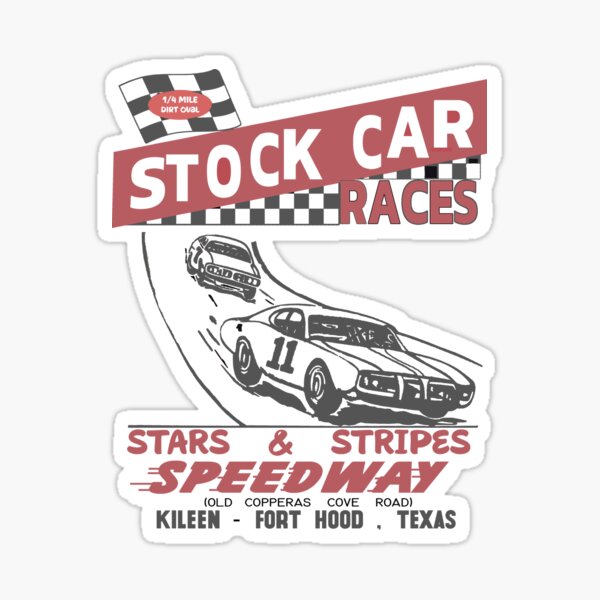 "Vintage Racing Stars and Stripes Speedway Design" Sticker for Sale by ...