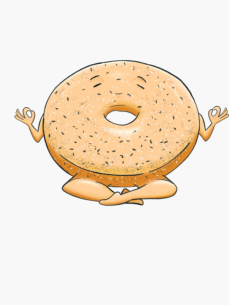 "One With Everything Bagel" Sticker for Sale by WintersNikNaks | Redbubble