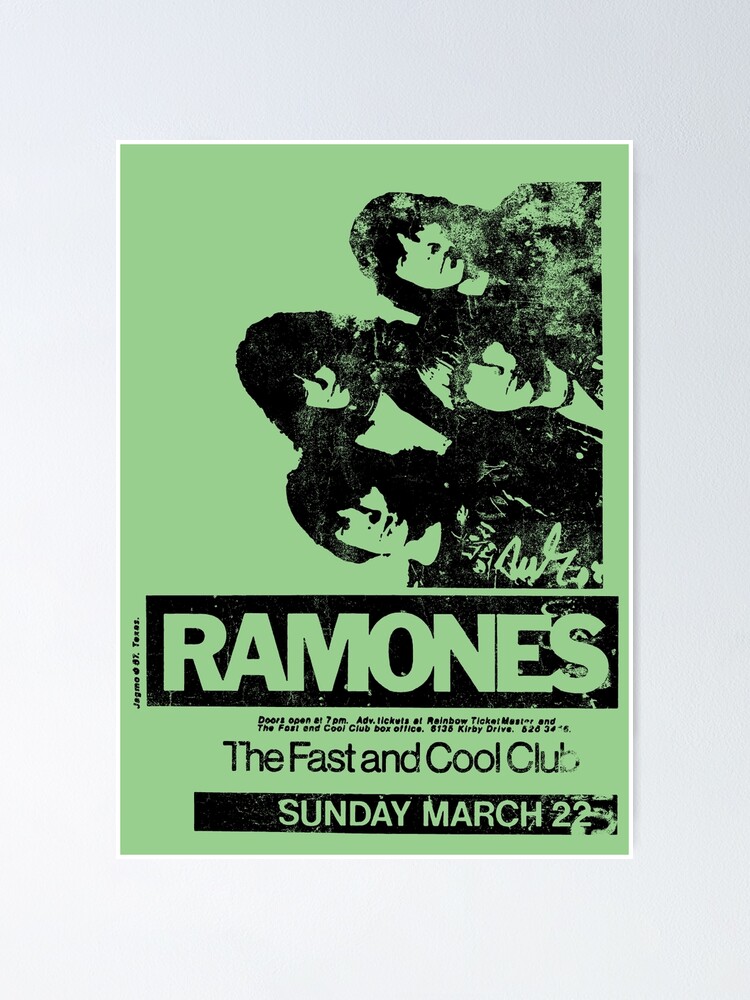 "Ramones Concert Poster. Hardcore Metal Grunge Punk Band Flyer" Poster ...
