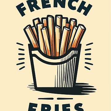"French fries retro poster, Fast food print, Vintage aesthetic, Kitchen ...