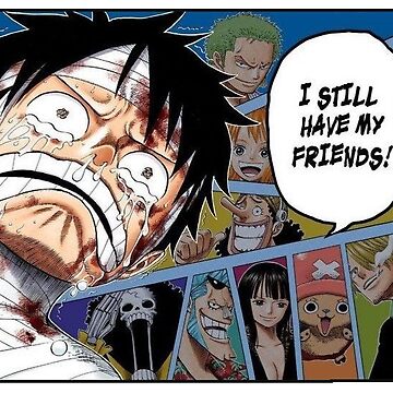 "One Piece Colored Manga Panel Luffy Crying" Sticker for Sale by ...