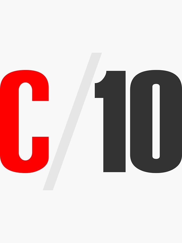 "C 10" Sticker for Sale by BL3Designco | Redbubble