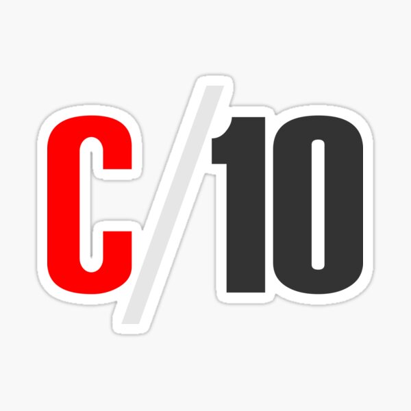 "C 10" Sticker for Sale by BL3Designco | Redbubble