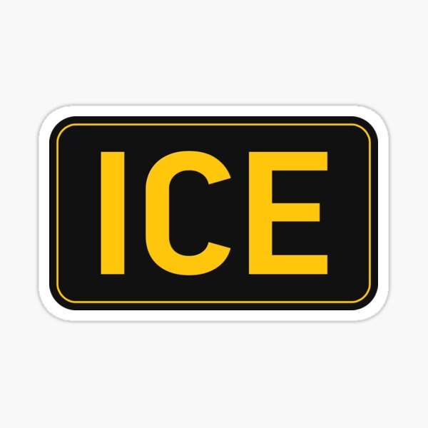"ICE" Sticker by lawpo | Redbubble