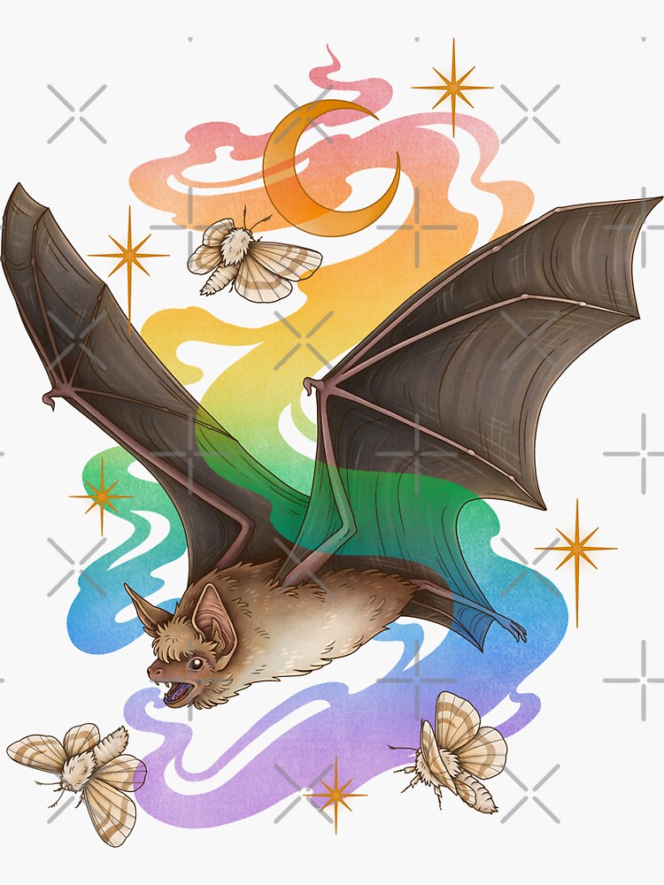 "Rainbow Pride LGBTQ Queer Gothic Bat and Moth Fairy Grunge Whimsigoth ...