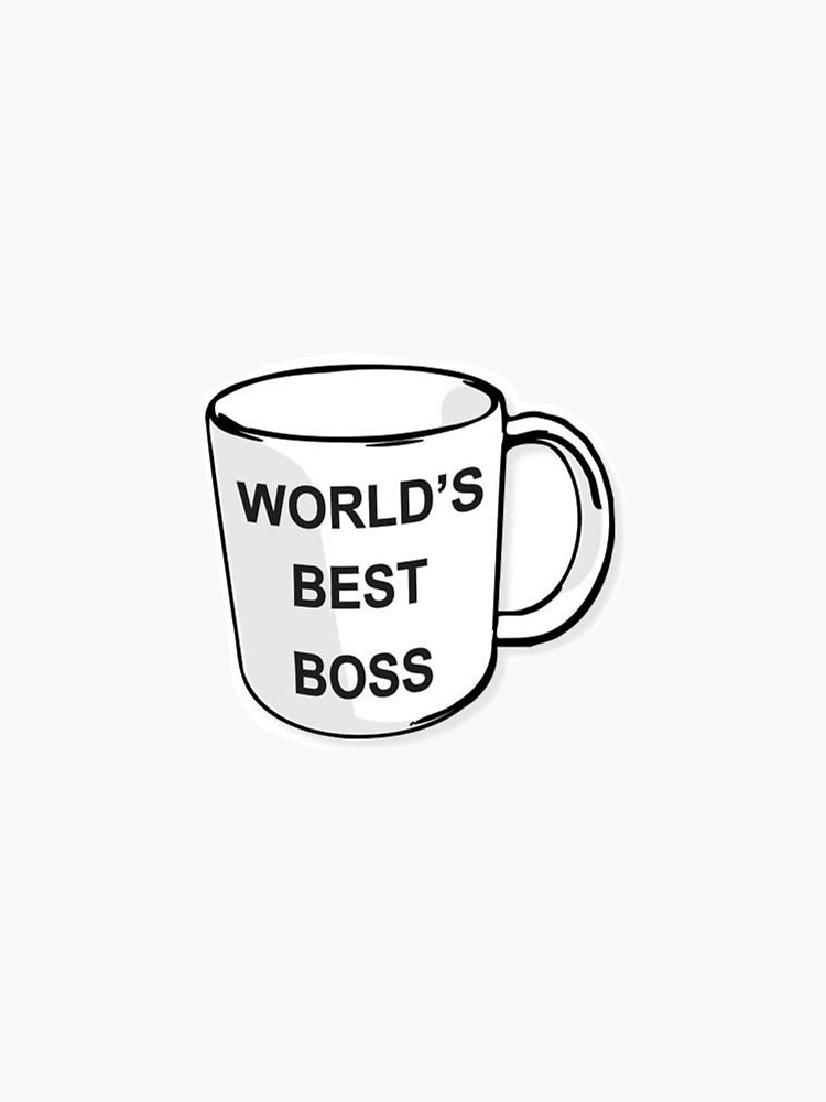 "world's best boss" Sticker for Sale by rzag | Redbubble