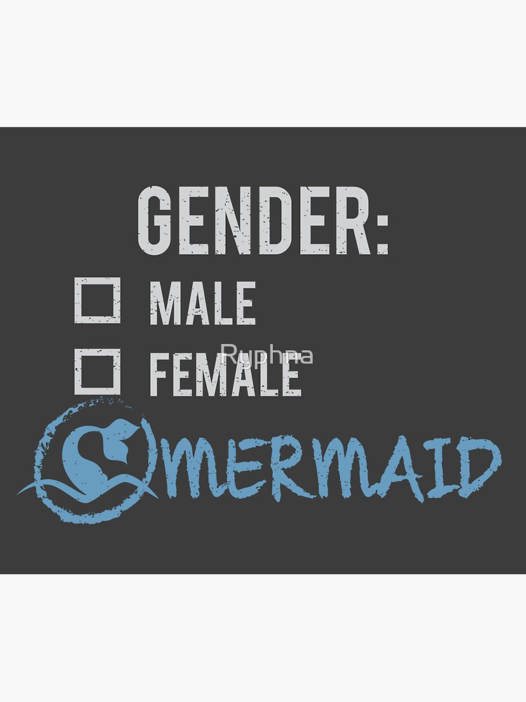 "Gender: Mermaid!" Sticker for Sale by Ryphna | Redbubble
