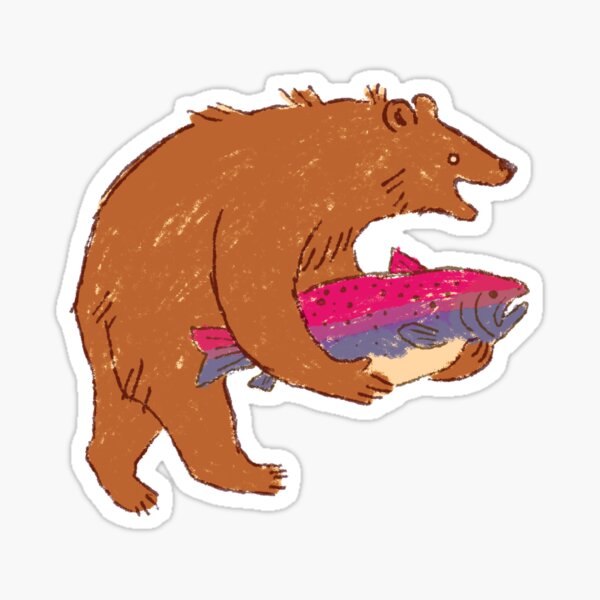"Bi Bear" Sticker for Sale by fruitblush | Redbubble