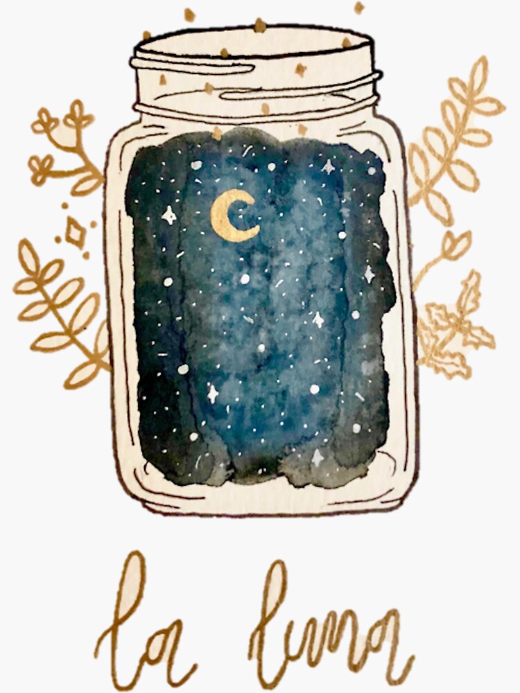 "La Luna" Sticker by sylviebouffard | Redbubble
