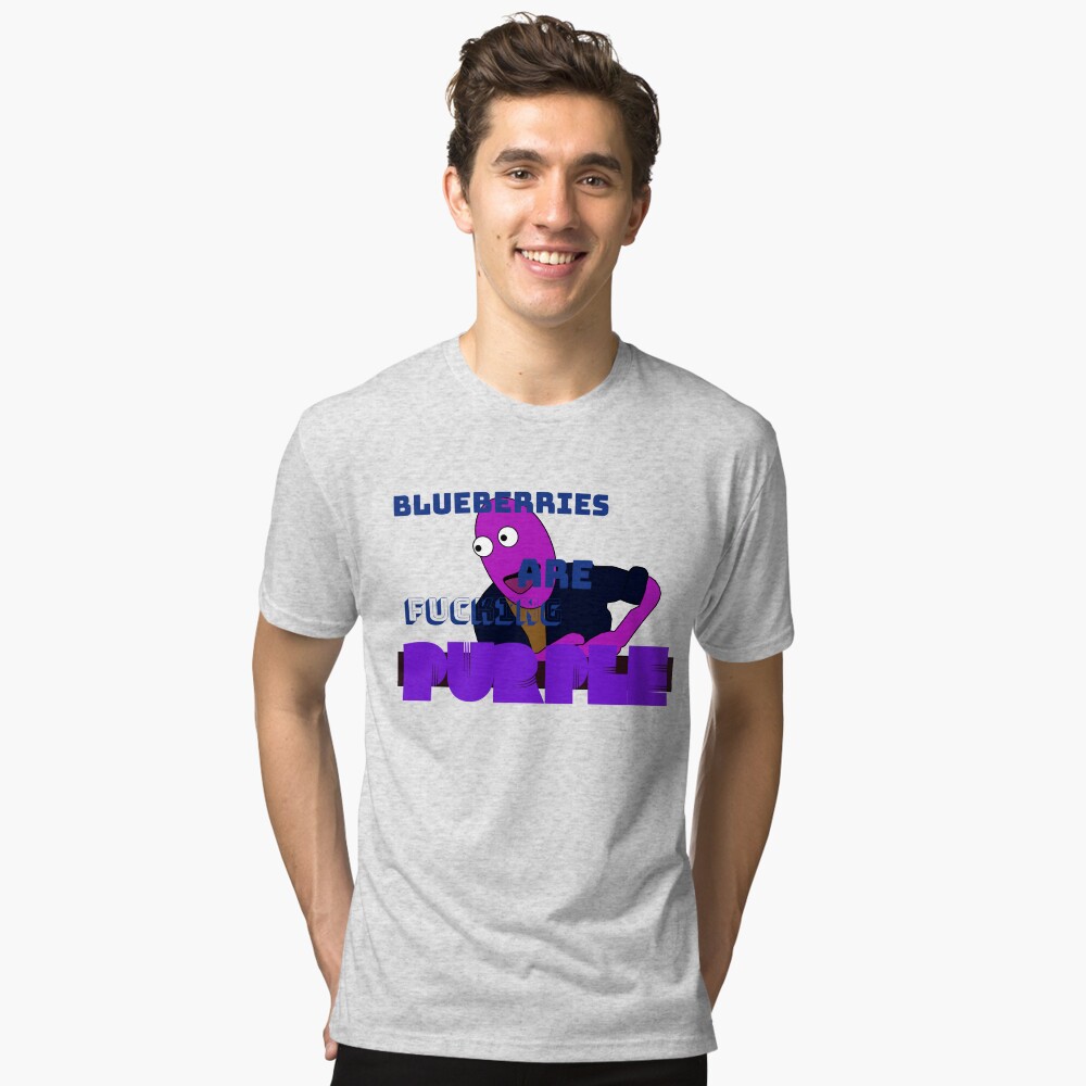 "'Blueberries are fucking PURPLE' - Randy Feltface" Sticker for Sale by ...