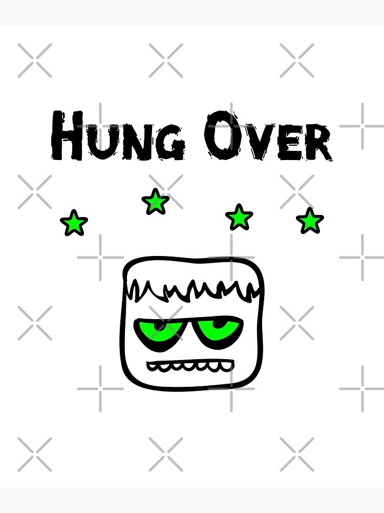 "Hung Over Drinking Partying Blockhead With Stars Light-Color ...