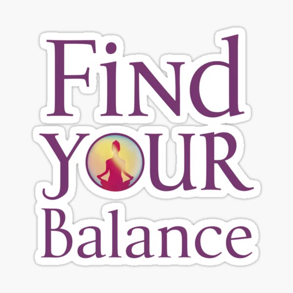 "Find Your Balance" Sticker for Sale by vk09 | Redbubble