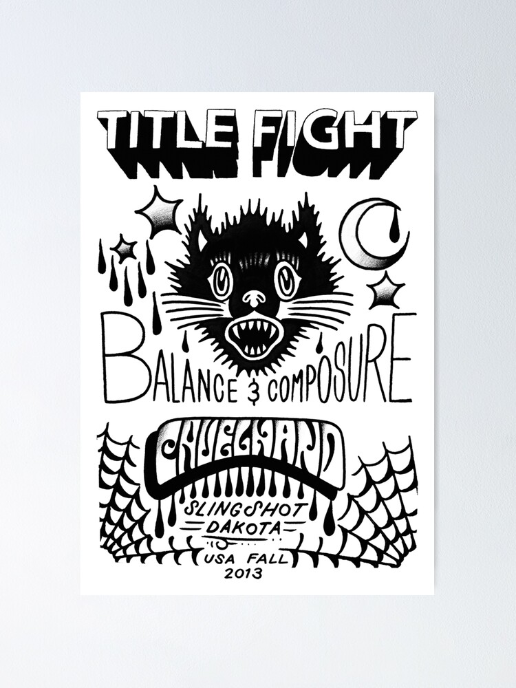 "Title Fight Balance & Composure" Poster for Sale by aalb1n | Redbubble