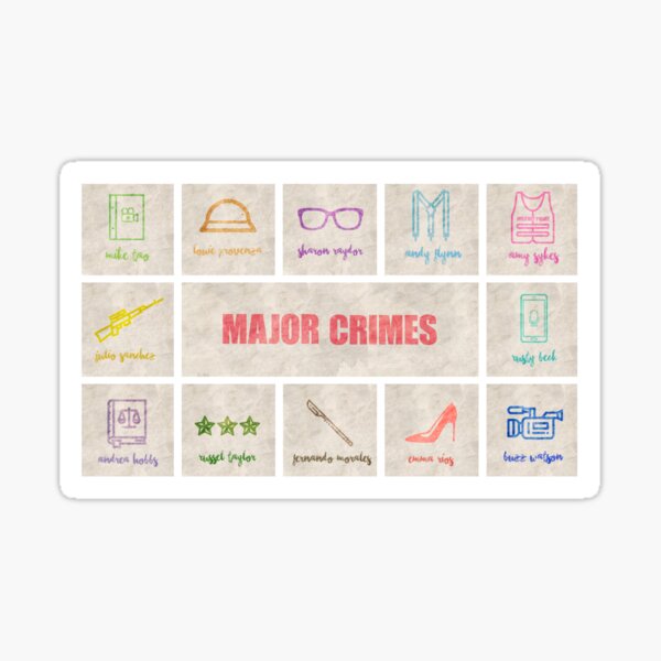 "Major Crimes Team - Minimalist poster" Sticker for Sale by Ila9182 ...