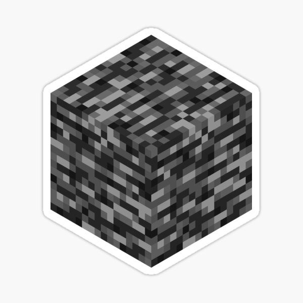 "Bedrock Block Minecraft Block Icon" Sticker for Sale by Kubala Designs ...