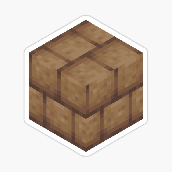 "Mud Bricks Block Minecraft Block Icon" Sticker for Sale by Kubala ...
