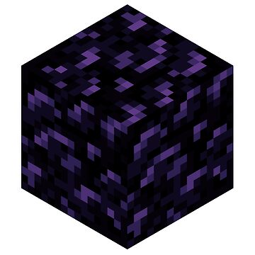 "Obsidian Block Minecraft Block Icon" Sticker for Sale by Darcekar ...
