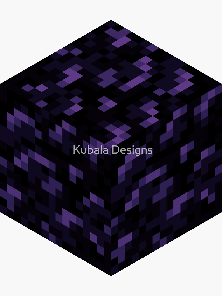 "Obsidian Block Minecraft Block Icon" Sticker for Sale by Darcekar ...