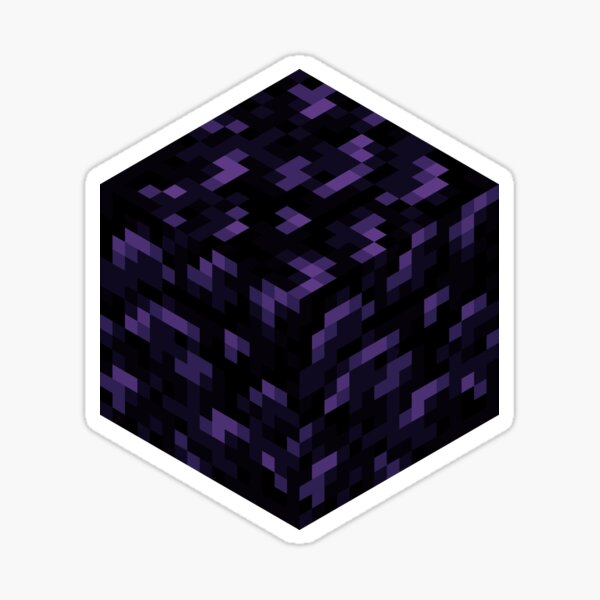 "Obsidian Block Minecraft Block Icon" Sticker for Sale by Darcekar ...