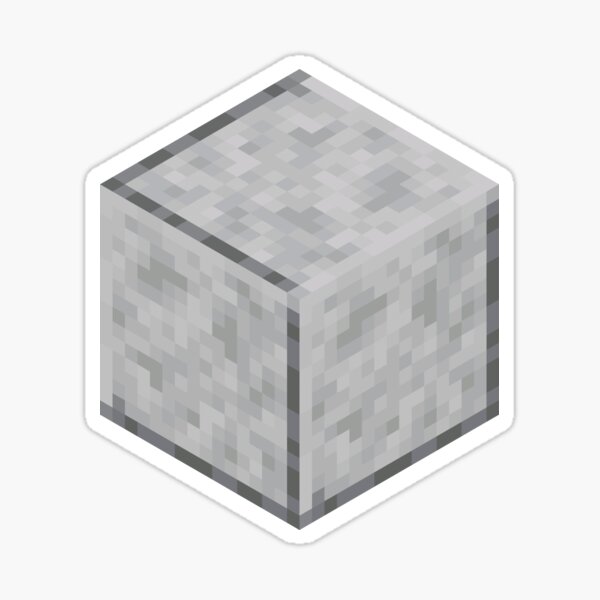 "Polished Diorite Minecraft Block Icon" Sticker for Sale by Darcekar ...