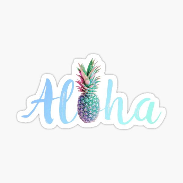 "Aloha" Sticker for Sale by Normal-Clothes | Redbubble