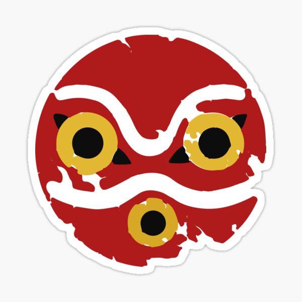"Princess Mononoke Mask" Sticker by KevinRaw | Redbubble