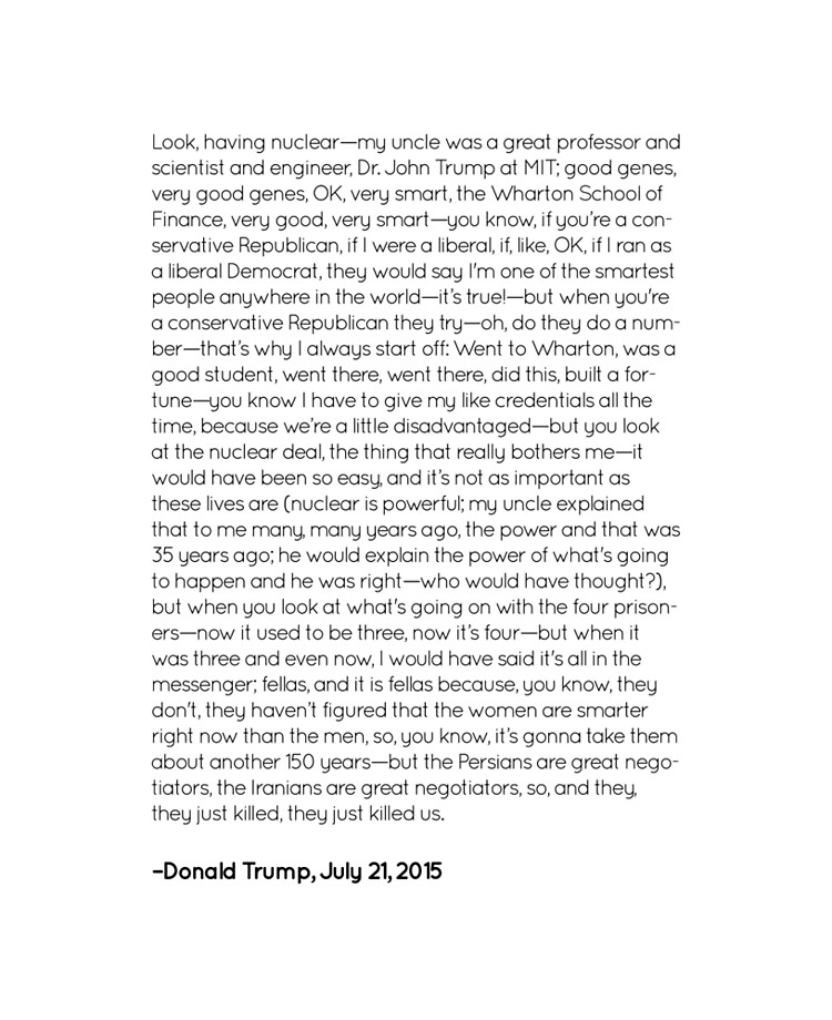 "Donald Trump Rambling Sentence" iPad Case & Skin for Sale by ...