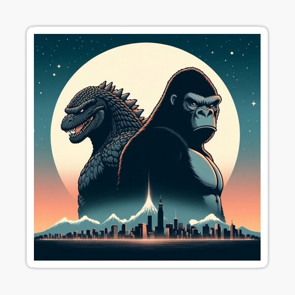 "Godzilla x Kong" Sticker for Sale by Day Dreamer | Redbubble