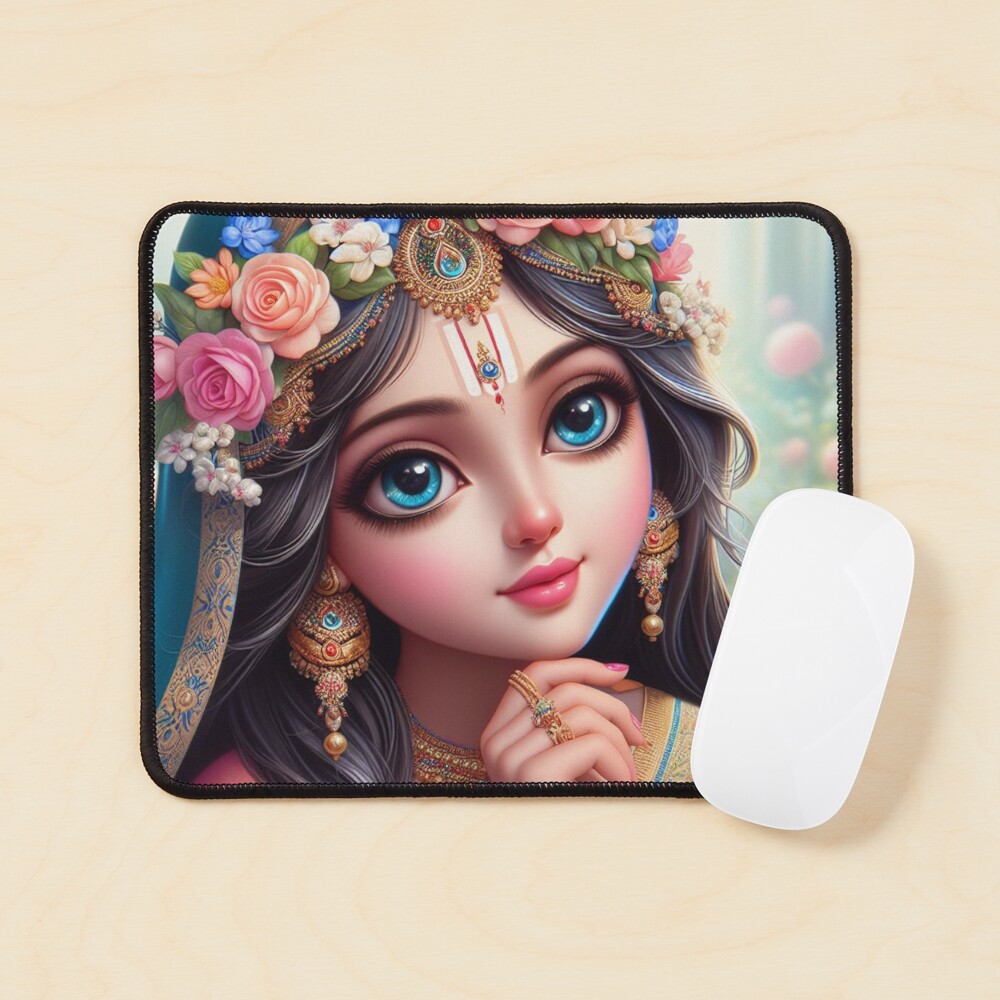 "Beautiful Radha Rani thinking about Krishna" Sticker for Sale by ...