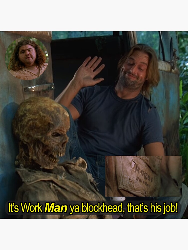 "LOST: Roger Workman" Sticker by Lostees | Redbubble