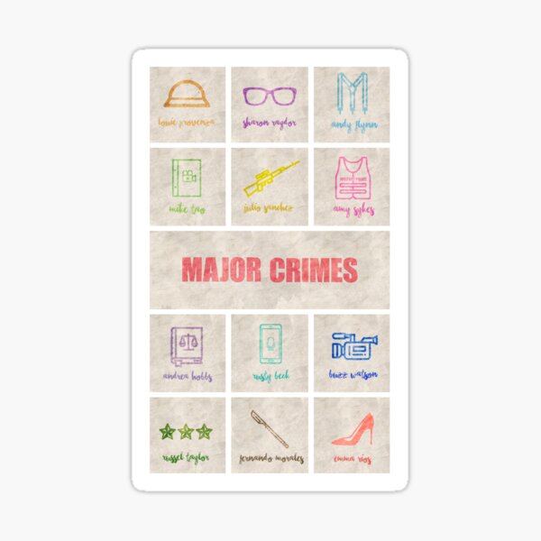 "Major Crimes Team - Minimalist poster 2" Sticker for Sale by Ila9182 ...